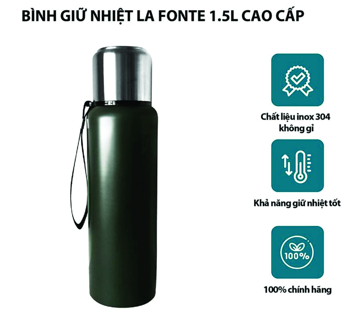 Bình Giữ Nhiệt La Fonte 1500ml (006729) - HT FOREVER GIFTS